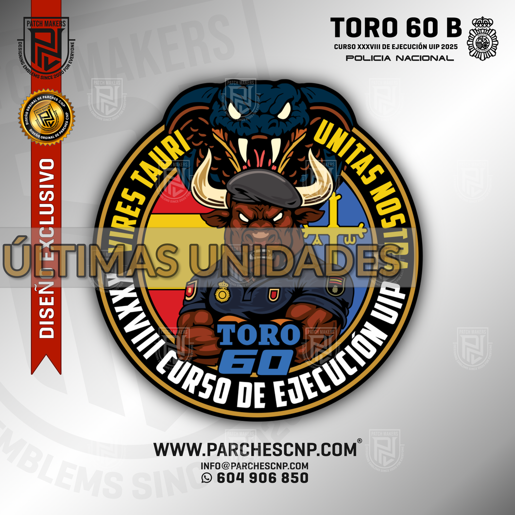 EMBLEMA TORO 60 - CURSO XXXVIII UIP - 2025 TURNO B – PARCHES_CNP